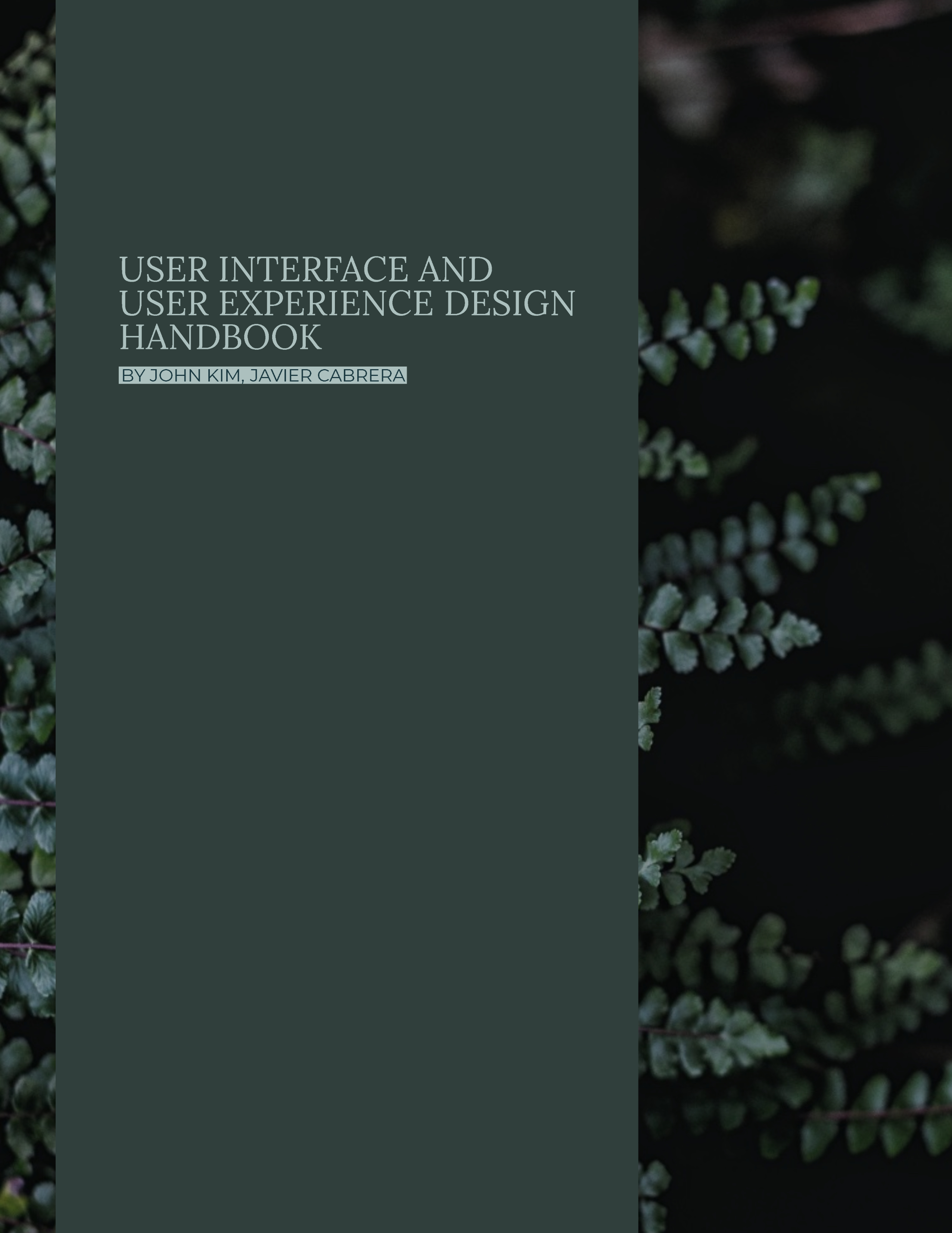 User Interface and User Experience Design Handbook (Remote Edition 2022)
